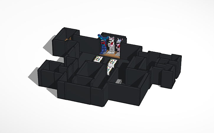 3D design FNAF 1 map - Tinkercad