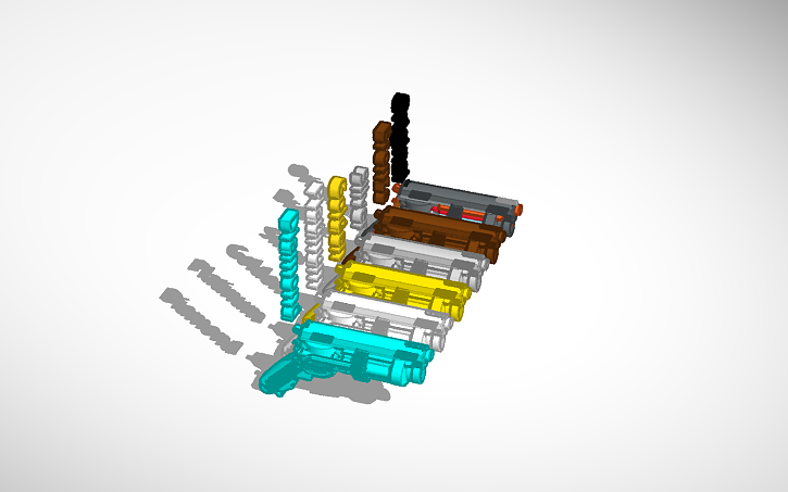 3D design RWBY Dust Revolver Rank Skins - Tinkercad