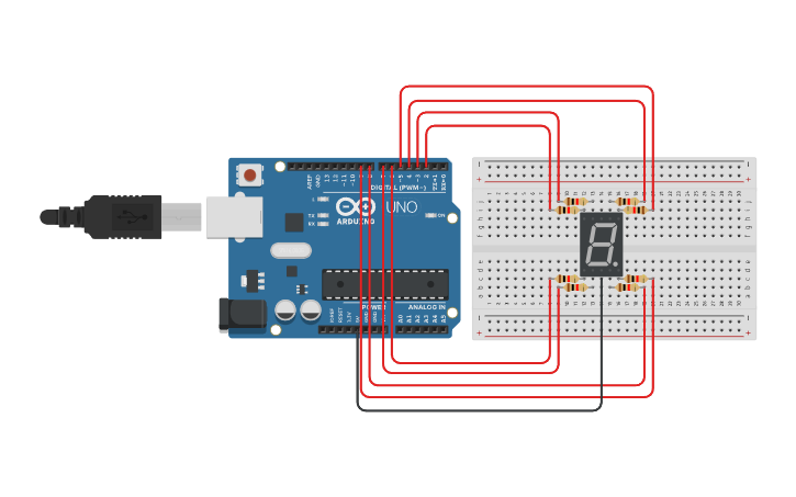 Circuit design Digital Tube - Tinkercad