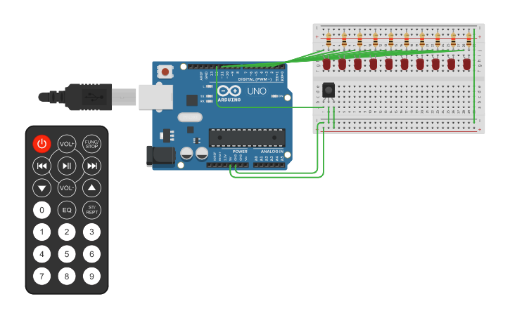 Circuit design IR Sensor | Tinkercad