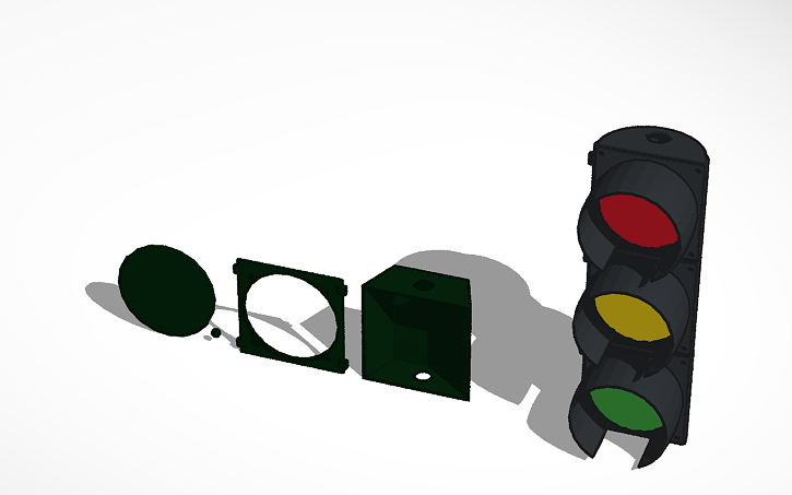 3D design Traffic Signal - Tinkercad