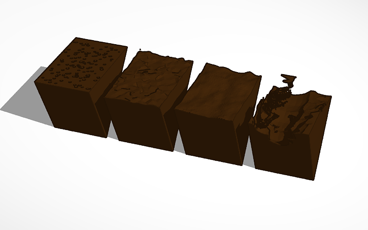 3D design Chocolate Cake Texture Experiments | Tinkercad