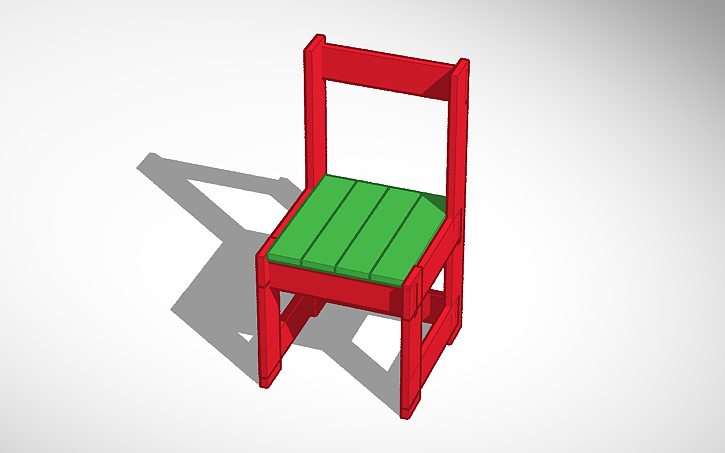 3D design small chair - Tinkercad