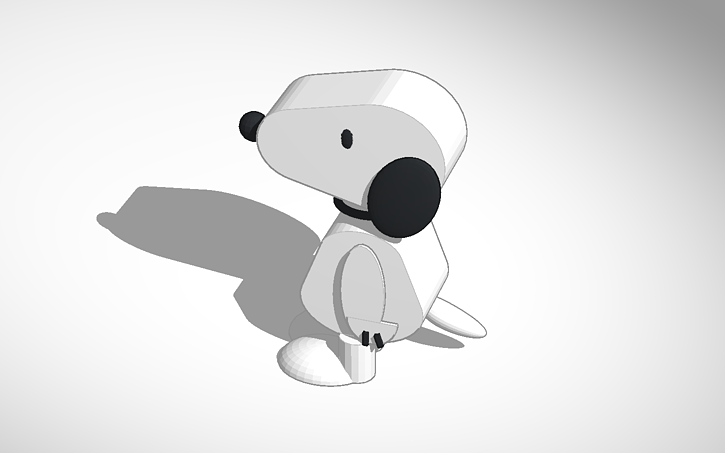 3D design Snoopy - Tinkercad