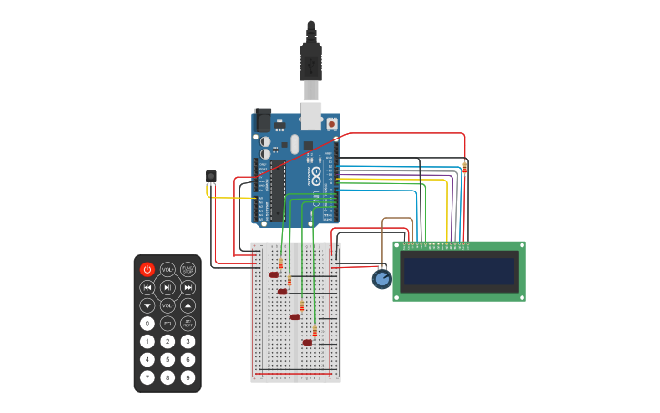 Circuit design IR REMOTE HOME AUTOMATION - Tinkercad