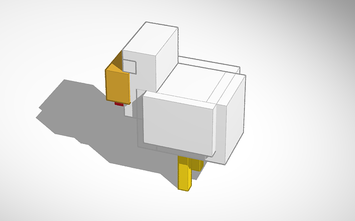 3D design minecraft chicken - Tinkercad