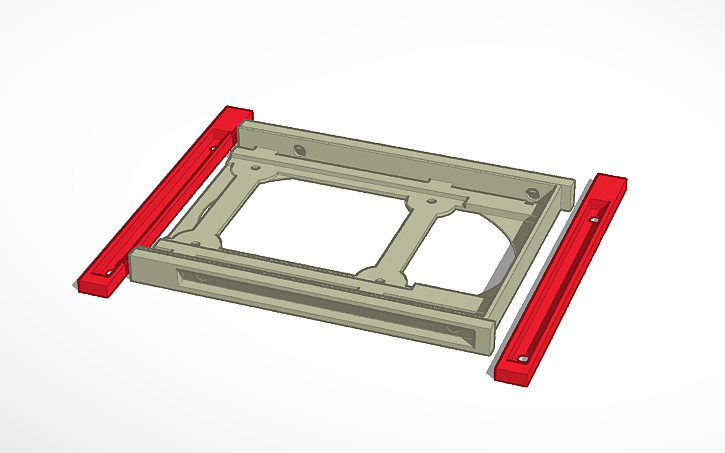 3D design screwless hdd slides - Tinkercad
