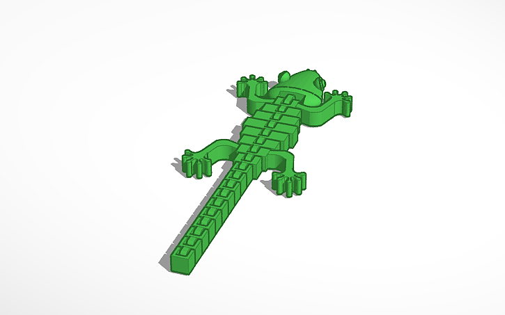 3D design flexi lizard - Tinkercad