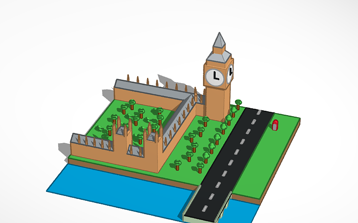 3D design Big Ben - Tinkercad