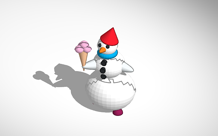 3D design snowman | Tinkercad