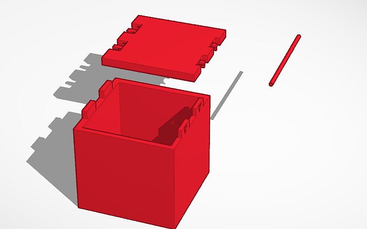 3d Design Sliding Lid Box Tinkercad