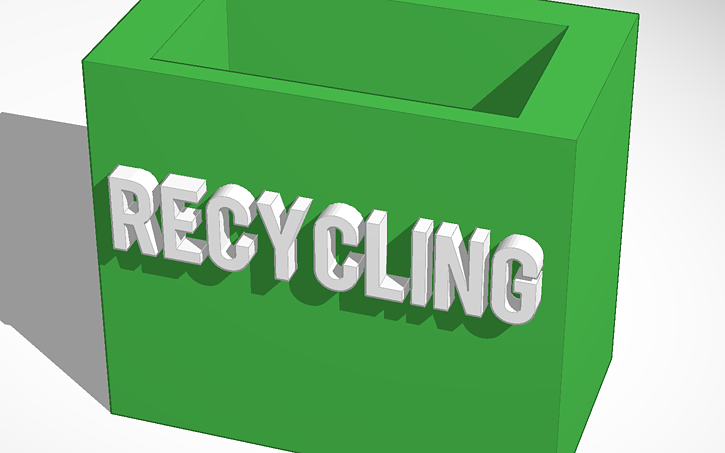 3D design Recycling bin - Tinkercad