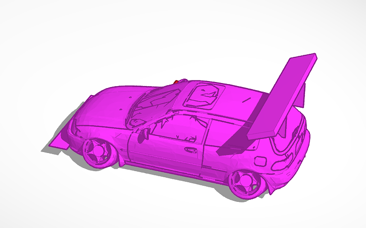 3D design honda civic ricer - Tinkercad