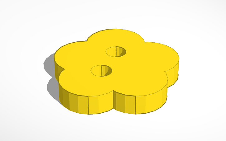 3D design Flower Button | Tinkercad