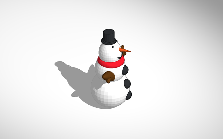 3D design snowman - Tinkercad