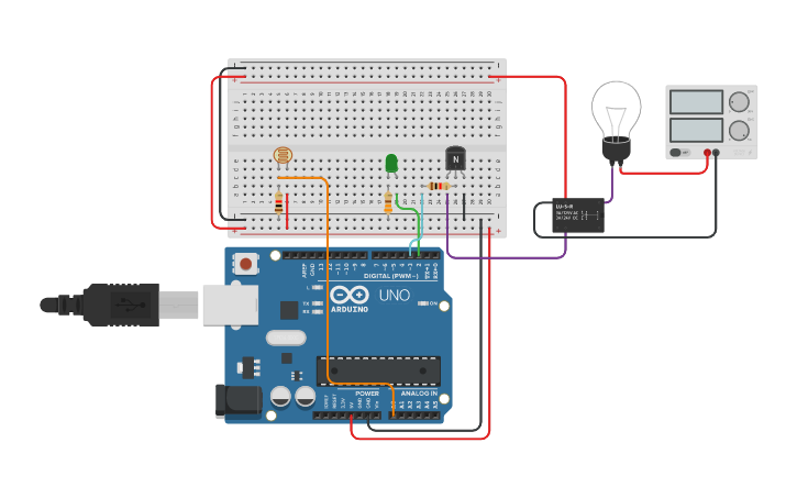 Circuit design PUERTO ANALÓGICO | Tinkercad