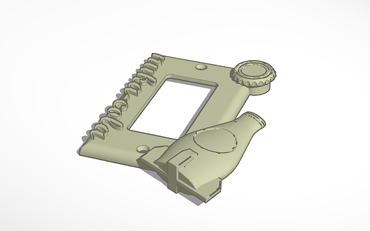 3D design switch plate fallout - Tinkercad