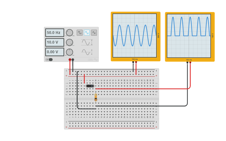 Circuit design Rangkaian Clipper - Tinkercad