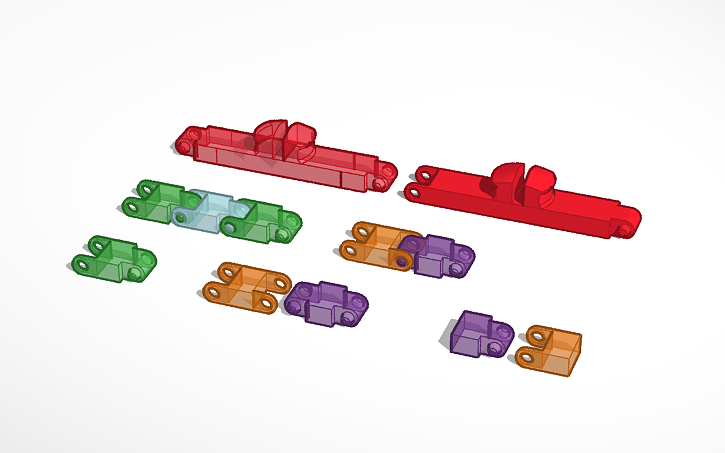 3D design Articulated Connector Parts - Tinkercad