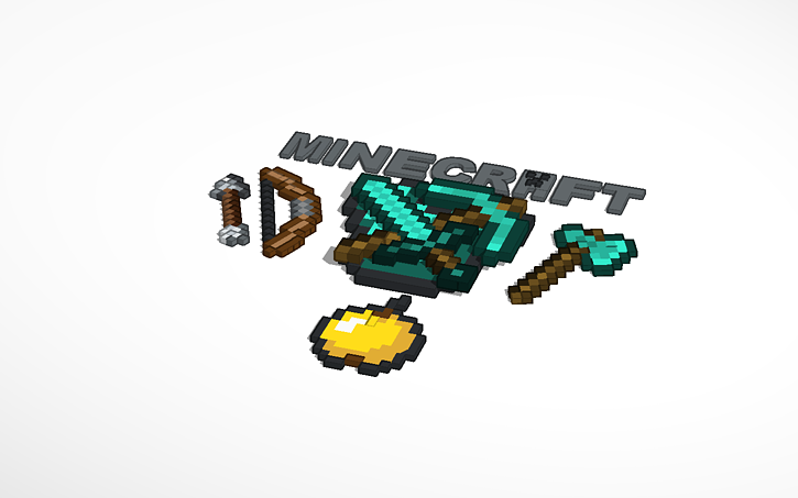 3D design minecraft wepons and tool | Tinkercad