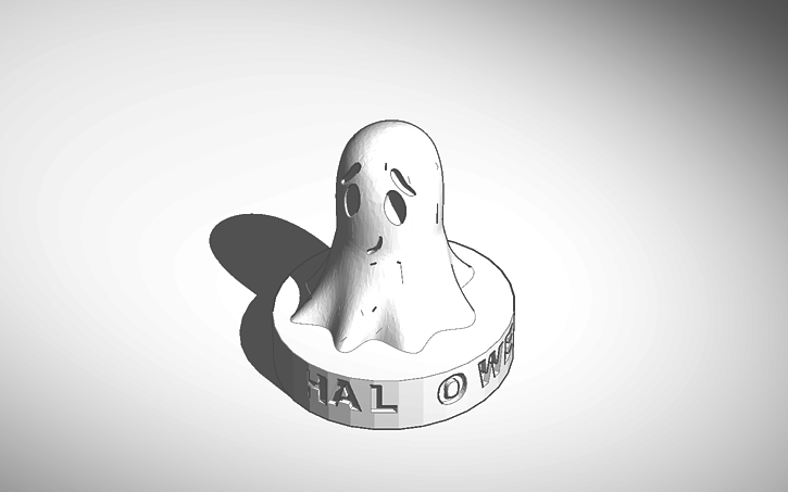 3D design the ghost of halloween - Tinkercad