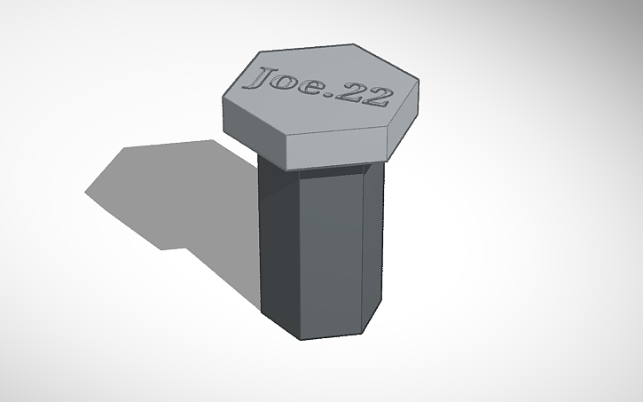 3D design Joe.22 bolt - Tinkercad