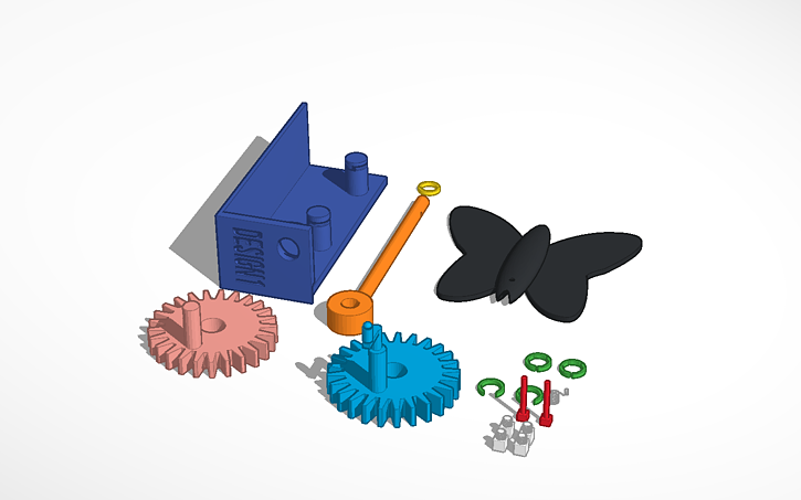 3D design Lightweight Butterfly Project Design 1 Gear | Tinkercad
