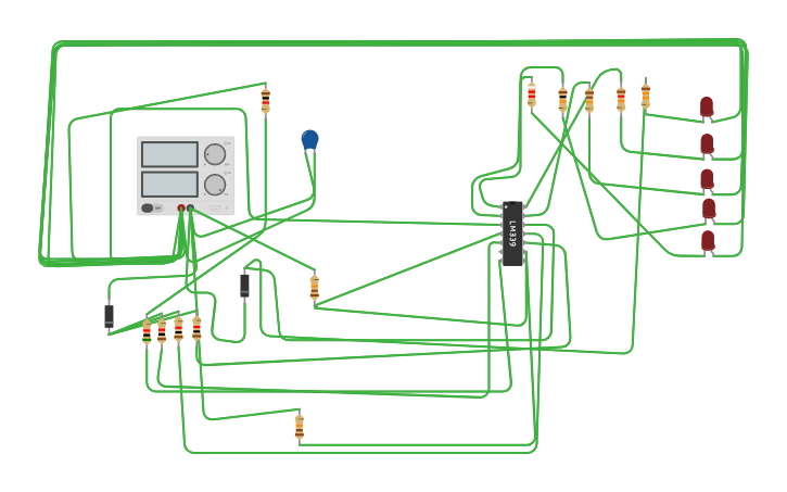 Circuit Design Battery Level Indicator Tinkercad