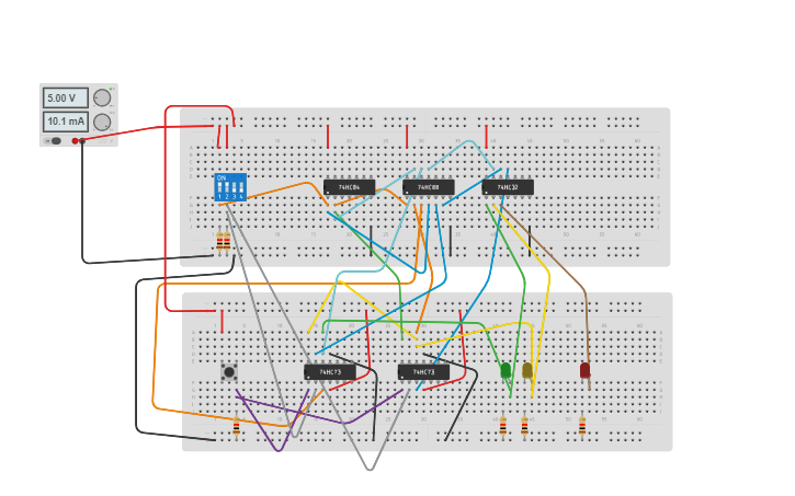 Circuit design exe4-lab3 | Tinkercad