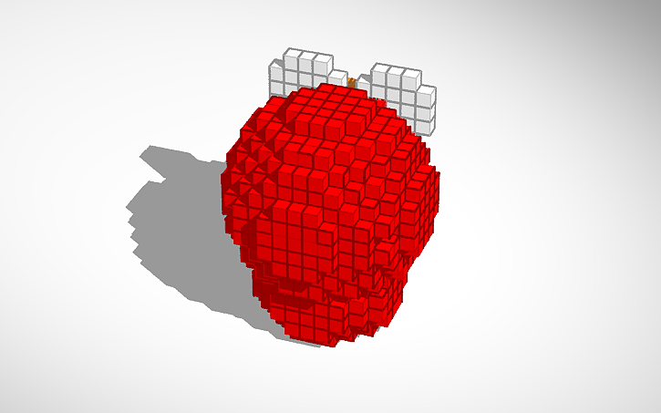 3D design Sesame Street Elmo Perler Bead - Tinkercad