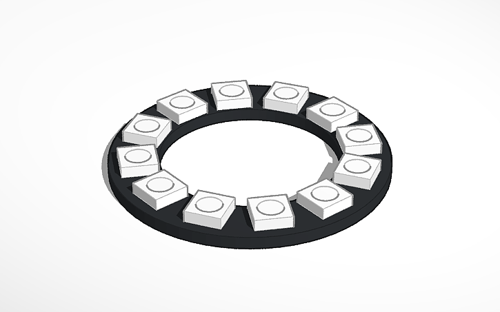 3D design NeoPixel Ring 12 x 5050 LED - Tinkercad