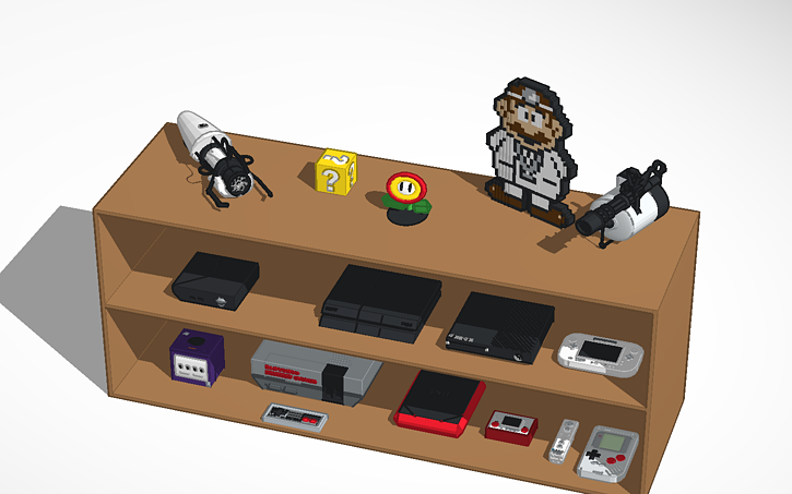 3D design Gamer Shelf - Tinkercad
