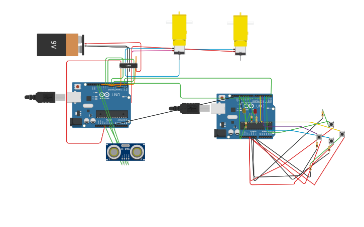 Circuit design rc car - Tinkercad