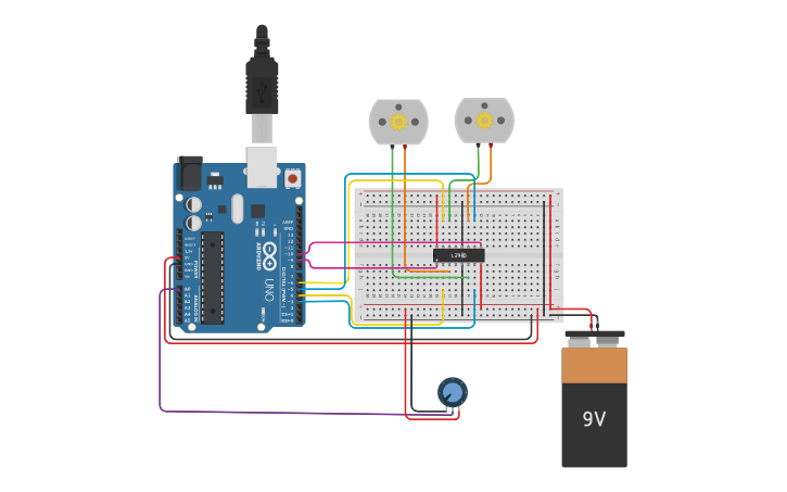 Dc Motor Control Circuit Design Simulation On Tinkerc