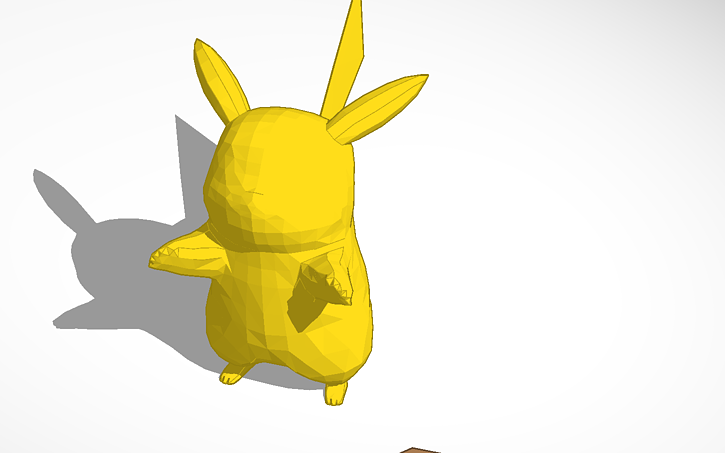 3D design Pikachu - Tinkercad