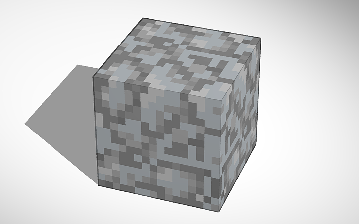 3D design Minecraft Cobblestone - Tinkercad