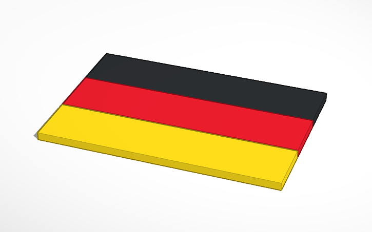 3D design German Flag - Tinkercad