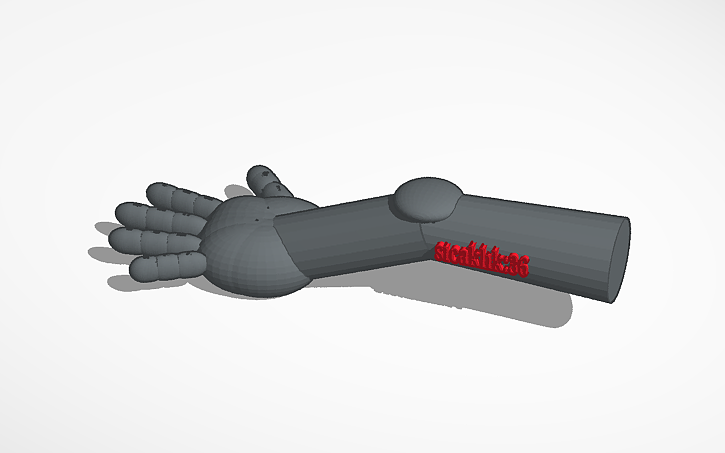 3D design hand - Tinkercad