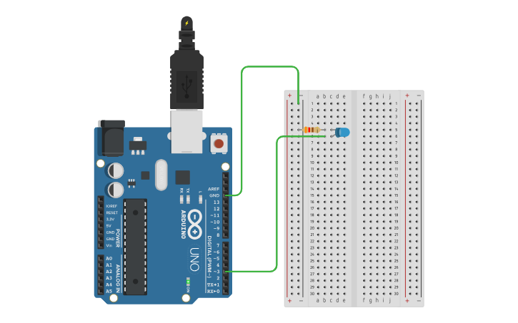Circuit design Analog output - Tinkercad