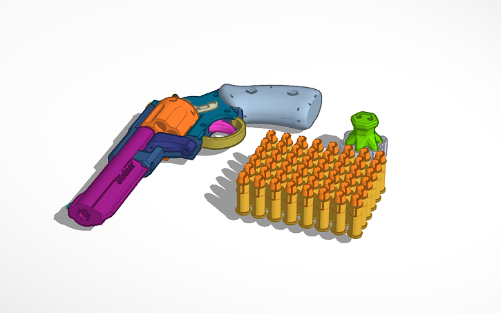 3D design .44 Magnum Revolver - Tinkercad 3D design .44 Magnum Revolver - Tinkercad