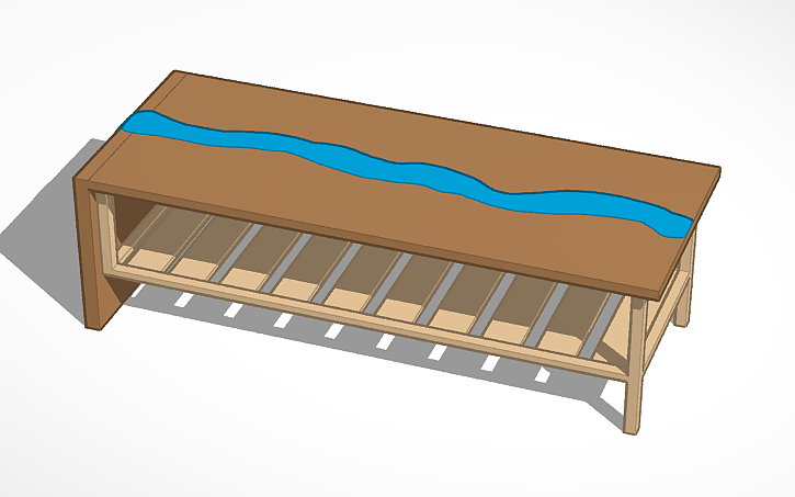3D design Resin Coffee table - Tinkercad