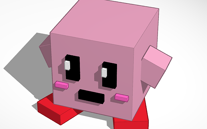 3D design Minecraft Kirby - Tinkercad