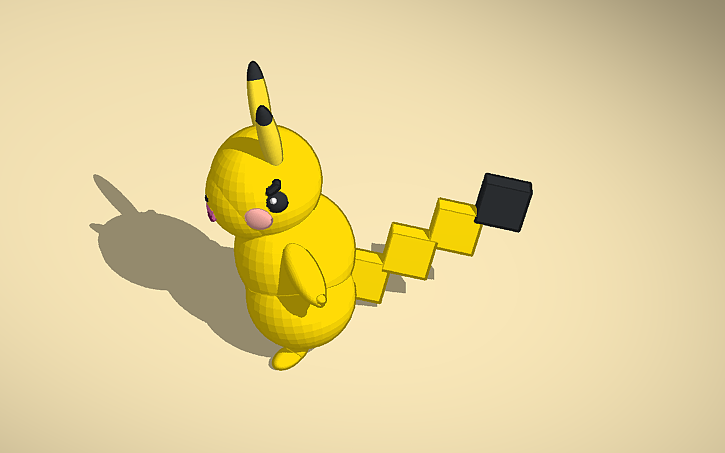 3D design Pikachu 2.0. - Tinkercad
