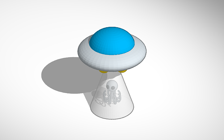 3D design SPACE SHIP & ALIEN - Tinkercad
