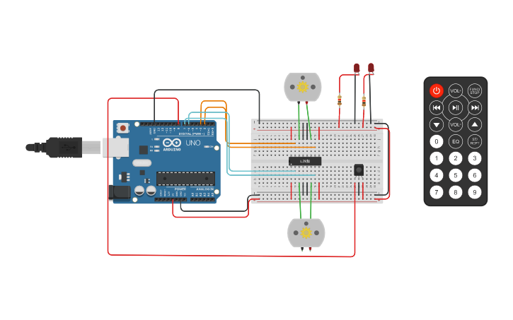 Circuit design Robot - Tinkercad