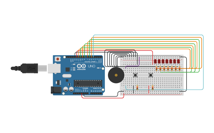 Circuit design Controle de volume - Tinkercad