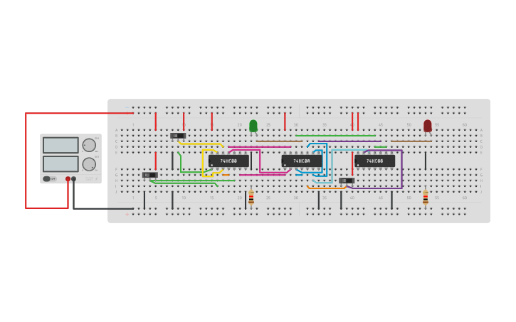 Circuit design FULL SUBTRACTOR USING NAND - Tinkercad