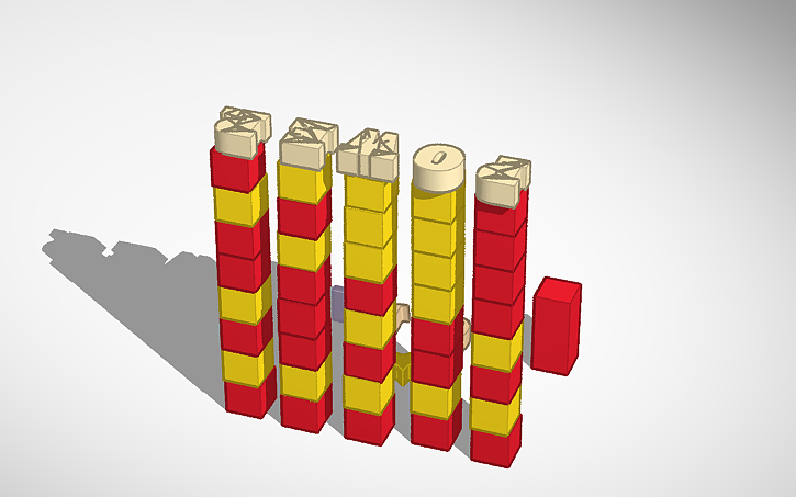 3D design BINARY - Tinkercad