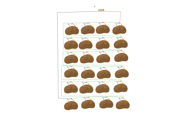 Circuit design Potato Power - Tinkercad