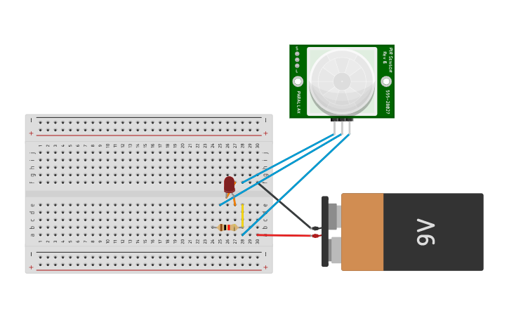 Circuit design Electronic_Motion_Detector_Circuit_3_Period | Tinkercad